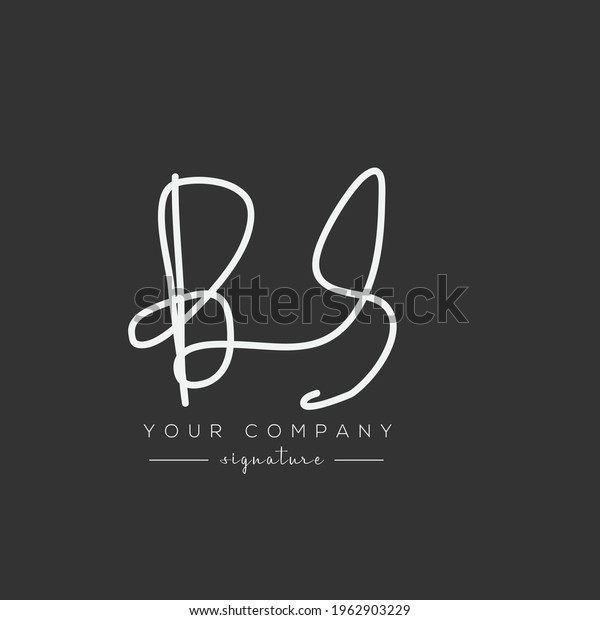 Bs Initials Signature Logo Handwriting Logo Stock Vector (Royalty Free ...
