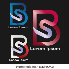 Bs Logo Design Vector Colorful Stock Vector (Royalty Free) 1612409902 ...