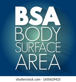 Bsa Body Surface Area Measured Calculated Stock Vector (Royalty Free ...