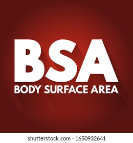 Bsa Body Surface Area Measured Calculated Stock Vector (Royalty Free ...