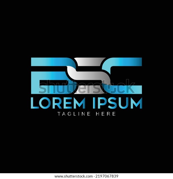 Bsc Typography Logo Template Bsc Bold Stock Vector (Royalty Free ...