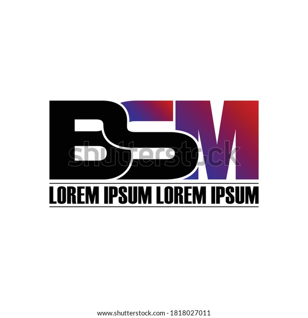 Bsm Letter Monogram Logo Design Vector Stock Vector (Royalty Free ...