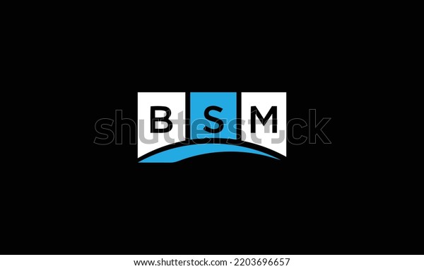 Bsm Letter Templates Design Your Business Stock Vector (Royalty Free ...