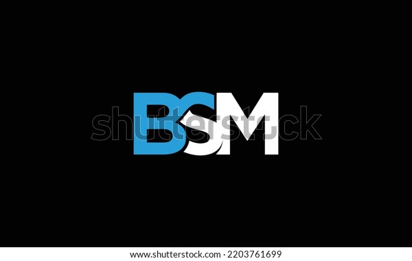 Bsm Letter Templates Design Your Business Stock Vector (Royalty Free ...