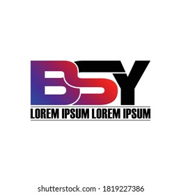 Bsy Letter Monogram Logo Design Vector Stock Vector (Royalty Free ...