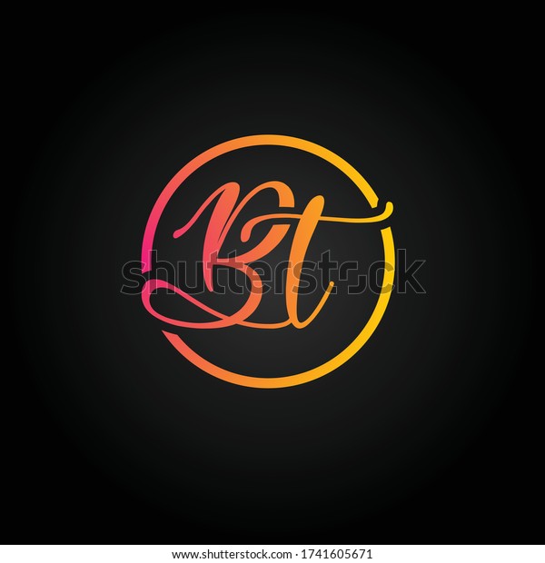 Bt Letter B T Initials Logo Stock Vector (Royalty Free) 1741605671 ...