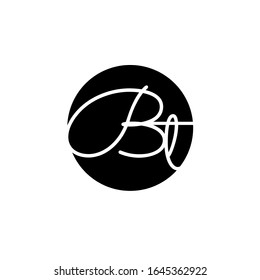 Bt Logo Design Vector Sign Template Stock Vector (Royalty Free ...