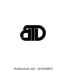 Btd Letter Original Monogram Logo Design: เวกเตอร์สต็อก (ปลอดค่า ...