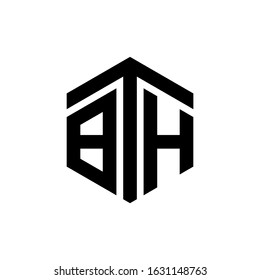 Bth Letter Logo Design Polygon Monogram: vector de stock (libre de ...