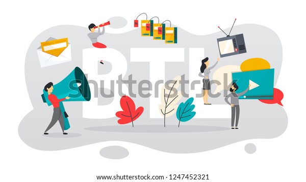 Btl Below Line Communication Customer Marketing Stock Vector (Royalty ...