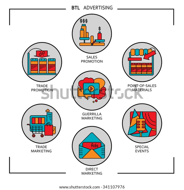 Btl Communications Symbols Collection Present Services Stock Vector ...