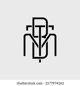 Btm Monogram Vector Logo Artistic Three Stock Vector (Royalty Free ...