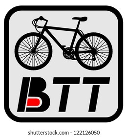 Orange Bicycle Flat Design Illustation Vector Stock Vector (Royalty ...