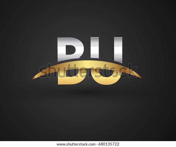 Bu Initial Logo Company Name Colored Stock Vector (Royalty Free ...