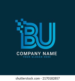 Bu Ub Letter Logo Technology Abstract Stock Vector (Royalty Free ...