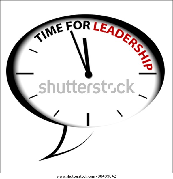 Bubble Clock Time Leadership: vector de stock (libre de regalías ...