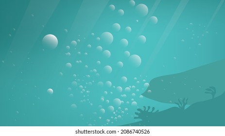 Bubble Deep Sea Illustration Stock Vector (Royalty Free) 2086740526 ...