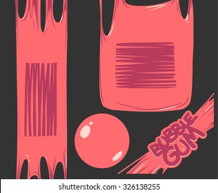 Bubble Gum Banners Set Stock Vector (Royalty Free) 326138255 | Shutterstock