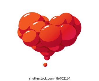 Bubble Heart Vector Illustration Love Concept Stock Vector (Royalty ...