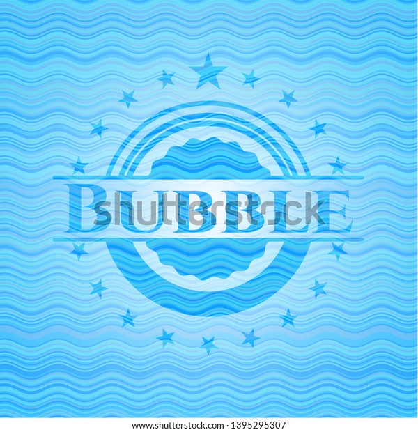 Bubble Light Blue Water Emblem Background Stock Vector (Royalty Free ...