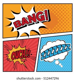 Bubble Pop Art Icon Set Design Stock Vector (Royalty Free) 512447296 ...