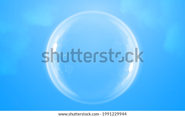Bubble Shield Geometric Vector Illustration On Stock Vector (Royalty ...