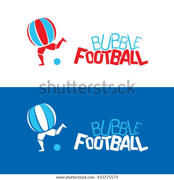 Bubble soccer logos. Bubble football logos. Template Set. Vector ...