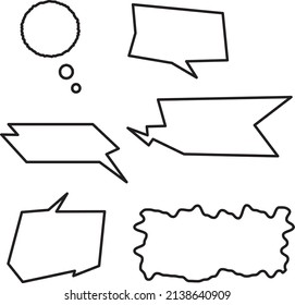 Bubble Speech Outline Black Border Stock Vector (Royalty Free ...