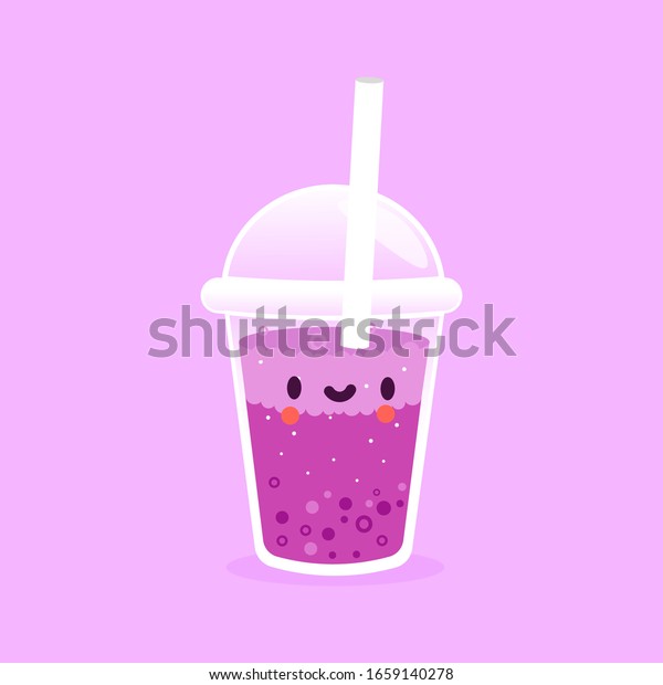 Bubble Tea Eyes Smiley Face On Stock Vector (Royalty Free) 1659140278 ...