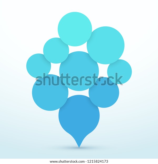 Bubbles Group Overlapping 3d Infographic Design: vector de stock (libre ...