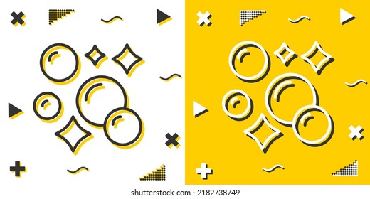 Bubbles Line Icon Simple Outline Stylebubbles Stock Vector (Royalty ...
