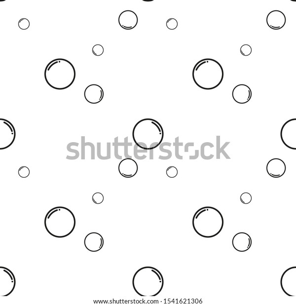 Bubbles Line Seamless Pattern Water Bubbles Stock Vector (Royalty Free ...