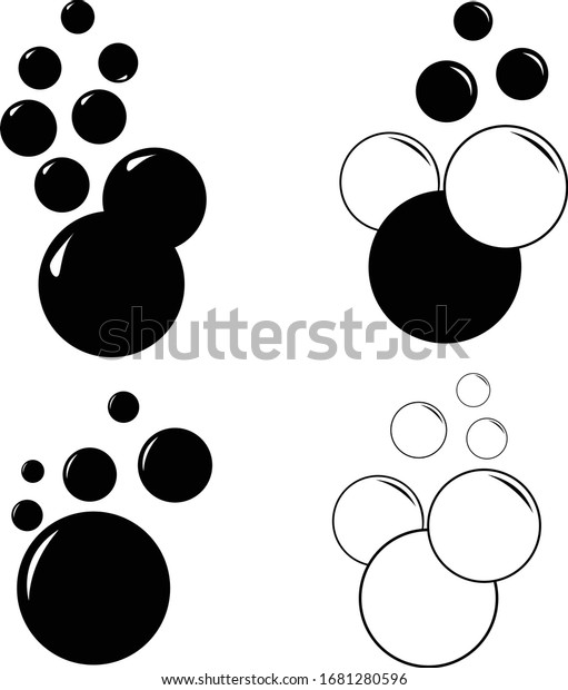 Bubbles Silhouette Outline Vectors Stock Vector (Royalty Free ...