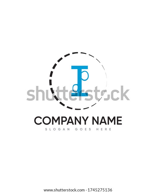 Bubbly Fun Initial Letter Type Logo Stock Vector (Royalty Free) 1745275136