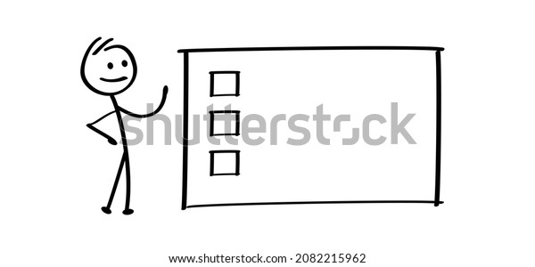 Bucket List Stickman Checklist Stick Figures Stock Vector (Royalty Free ...