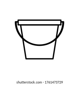 Bucket Outline Icon Vector Stock Vector (Royalty Free) 1761473729 ...
