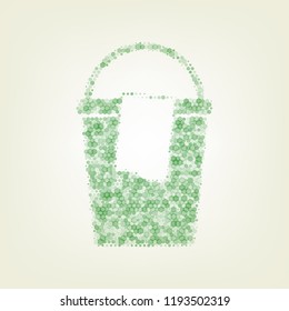 Bucket Rag Sign Vector Green Hexagon Stock Vector (Royalty Free ...