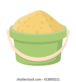 Bucket Sand Cartoon Icon Illustration Web Stock Vector (Royalty Free ...