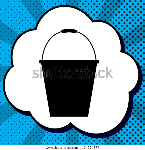 Bucket Sign Garden Vector Black Icon Stock Vector (Royalty Free ...