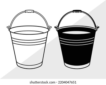 Bucket Svg Printable Vector Illustration Stock Vector (Royalty Free ...