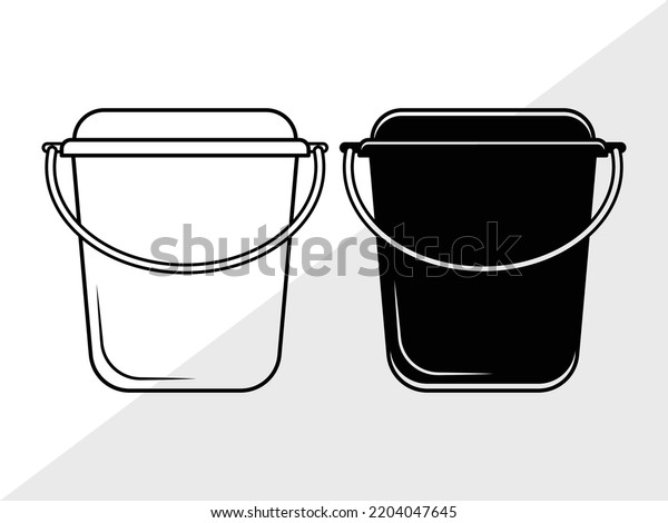 Bucket Svg Printable Vector Illustration Stock Vector (Royalty Free ...