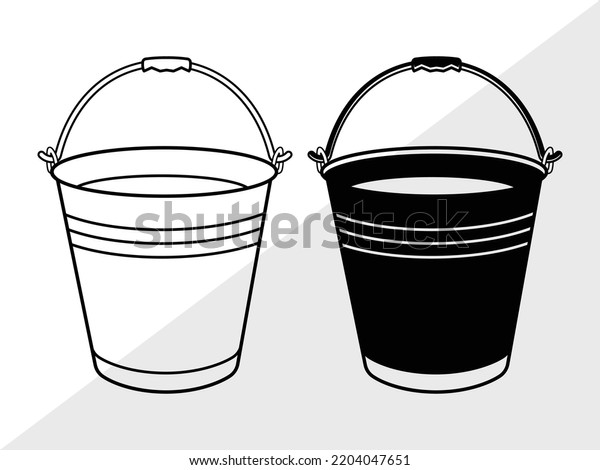 Bucket Svg Printable Vector Illustration Stock Vector (Royalty Free ...