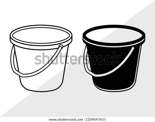 Bucket Svg Printable Vector Illustration Stock Vector (Royalty Free ...