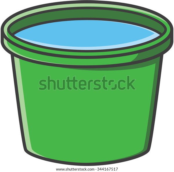 Bucket Vector Cartoon Illustration: เวกเตอร์สต็อก (ปลอดค่าลิขสิทธิ์ ...
