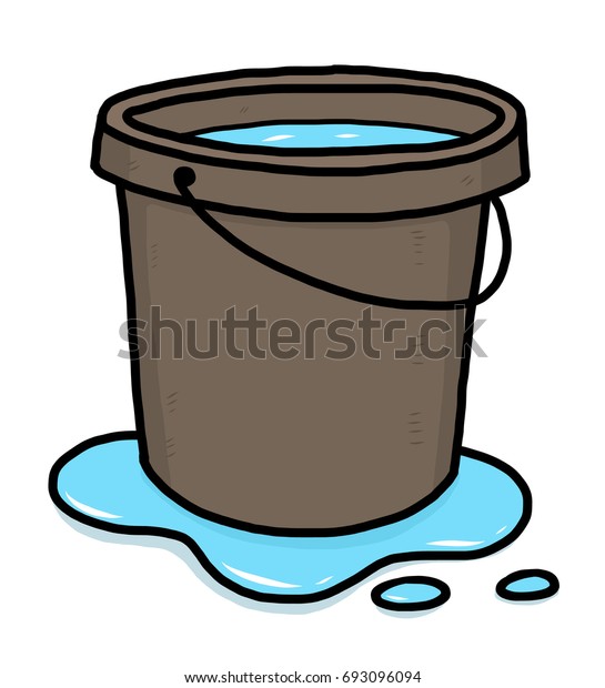 Bucket Water Cartoon Vector Illustration Hand Stock Vector (Royalty ...