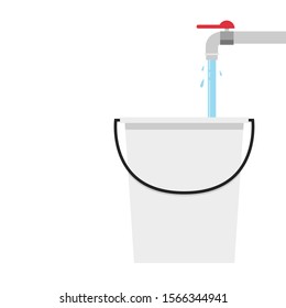 Bucket Water Tap Vector Wallpaper Free Stock Vector (Royalty Free ...