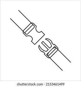 Buckle Icon Backpack Buckle Vector Metal Stock Vector (Royalty Free ...