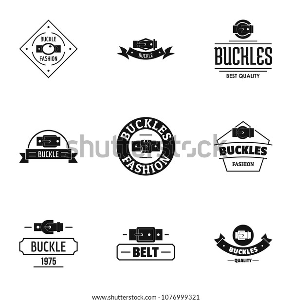 Buckles Logo Set Simple Set 9 Stock Vector (Royalty Free) 1076999321 ...