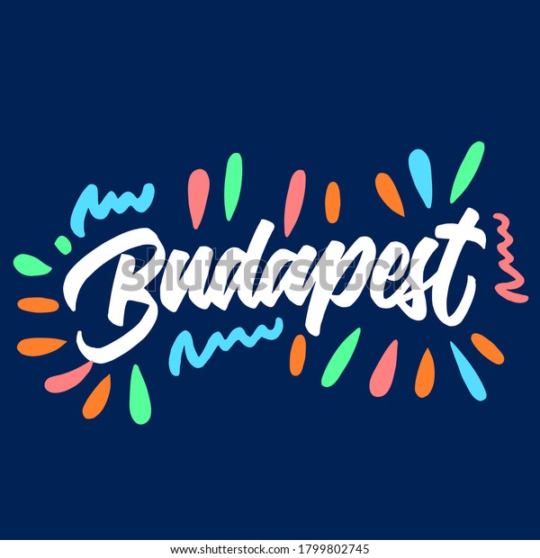 Budapest Lettering City Name Vector Design Stock Vector (Royalty Free ...
