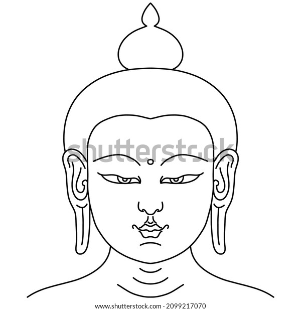1,730 Buddha Face Line Art Images, Stock Photos & Vectors | Shutterstock